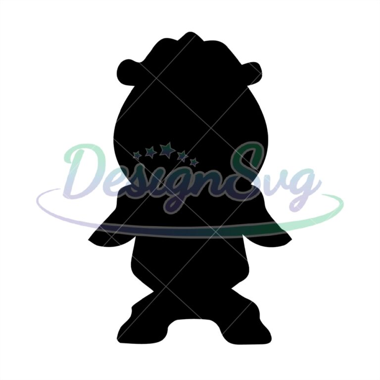 Beauty and The Beast Cogsworth Character Silhouette Vector SVG - DesignSVG
