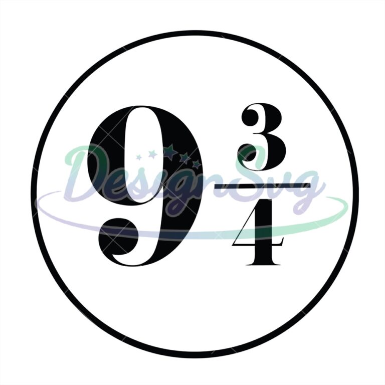 Harry Potter Shop Number Sign 9 3/4 Logo SVG Vector Files - DesignSVG