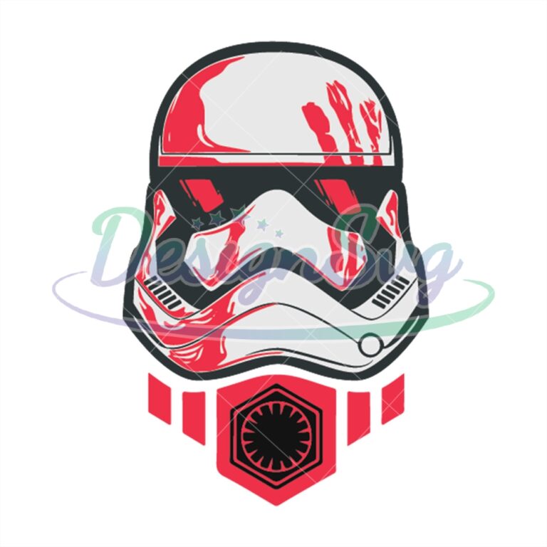 First Order Symbol Stormtrooper Army Red Helmet SVG - DesignSVG