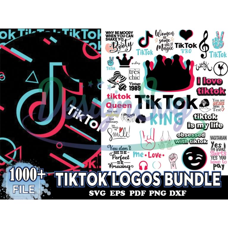 1000 Tik Tok Logo Bundle, Trending Svg, Tik Tok Svg - DesignSVG