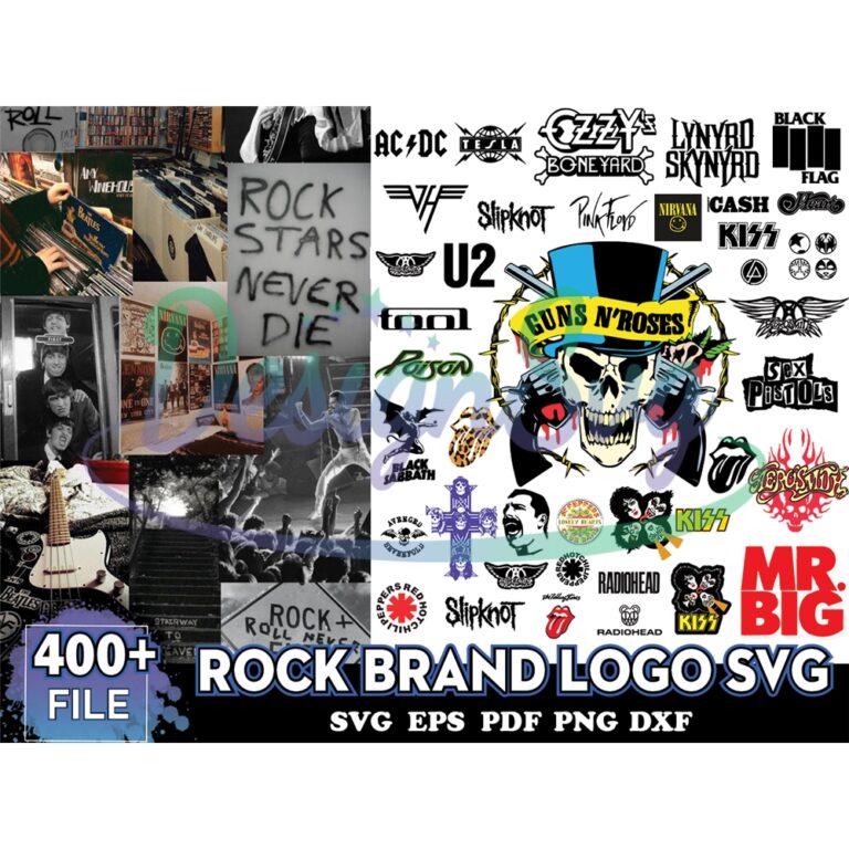400 Rock Brand Logo SVG, Rock Band Svg, Bundle Rock Band - DesignSVG