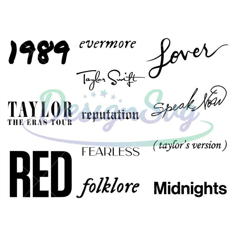 Taylor's Version Digital Album Svg, Taylor's Eras Svg, Fearless, Speak ...
