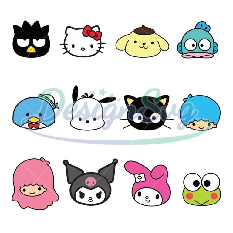 Sanrio Characters Bundle Svg, Sanrio Svg, Hello Kitty Svg, Kawaii Svg ...